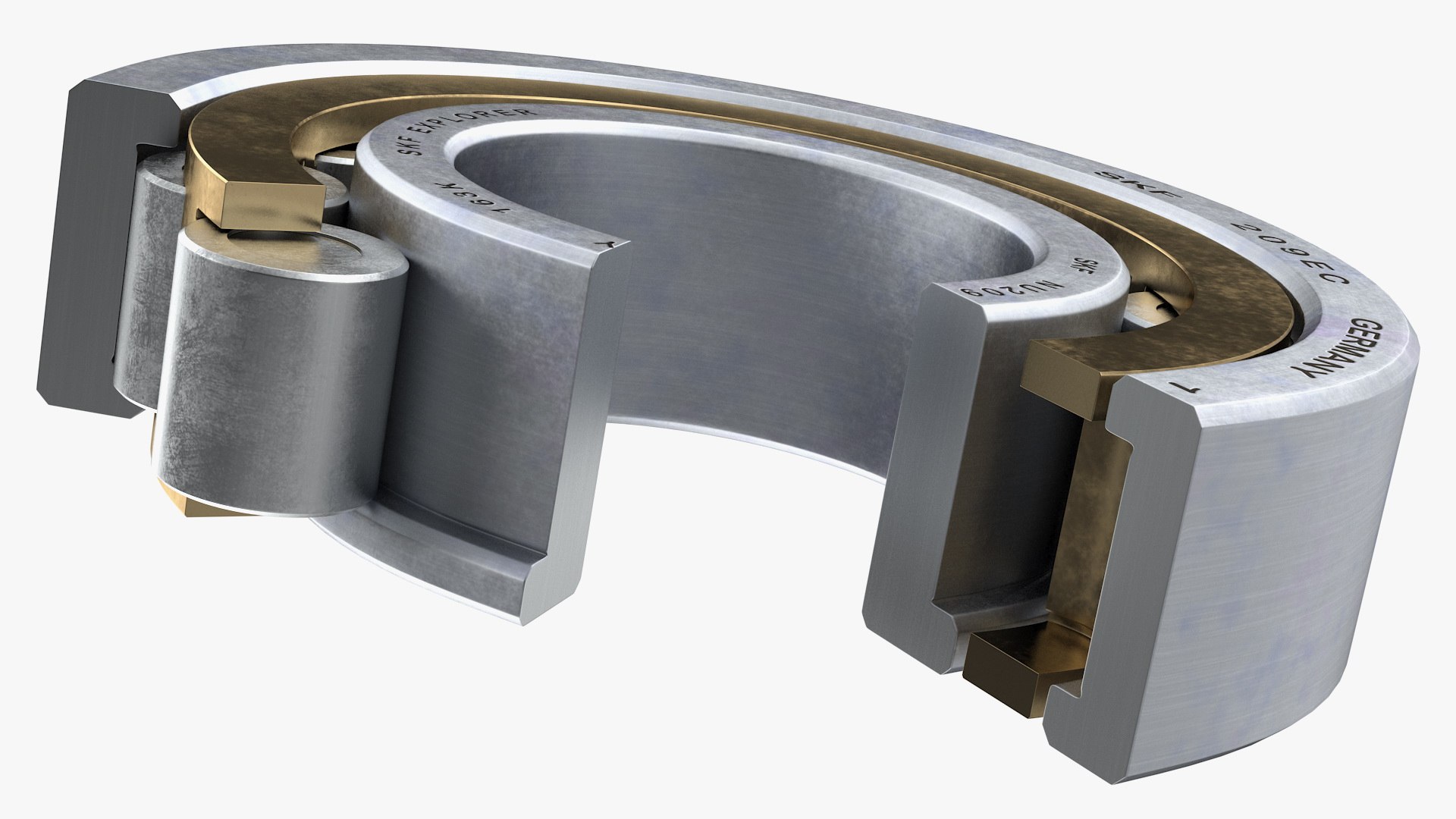 3D Roller Bearing Cut - TurboSquid 1453210