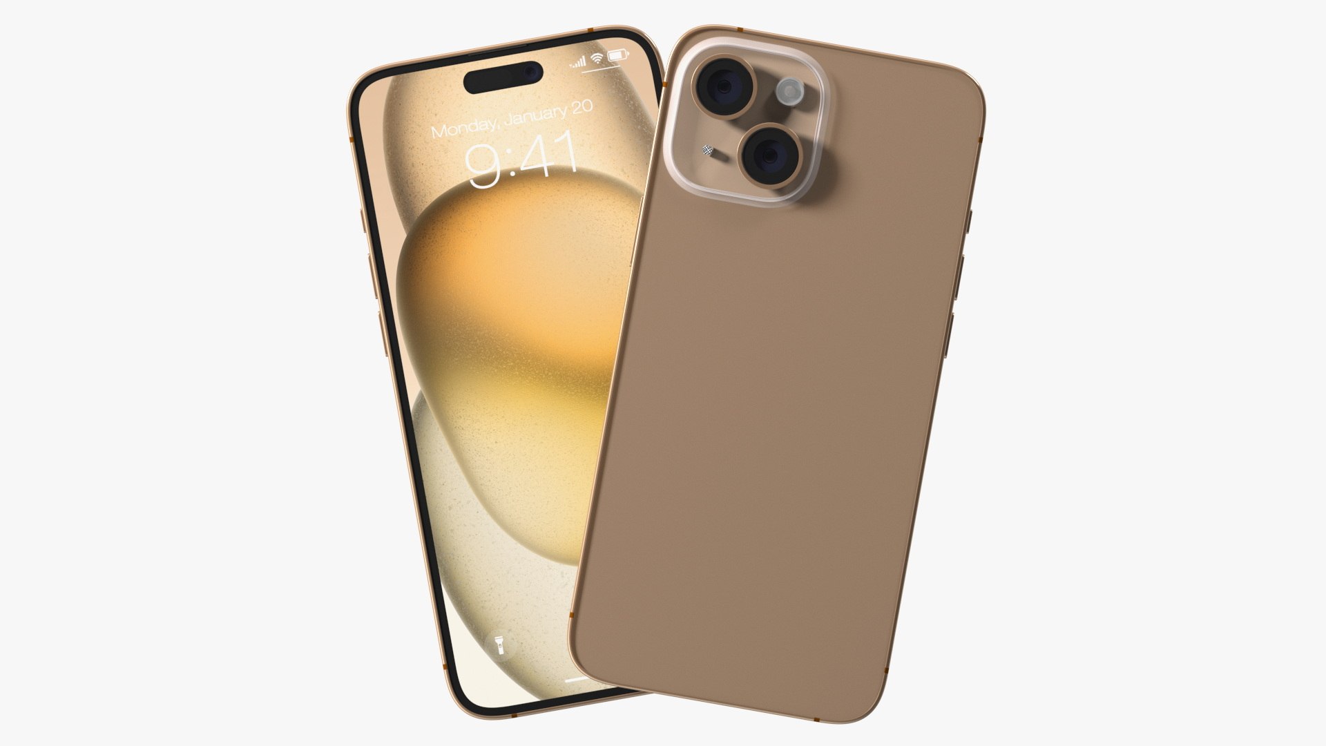 Smartphone Brown Dual SIM model - TurboSquid 2141451