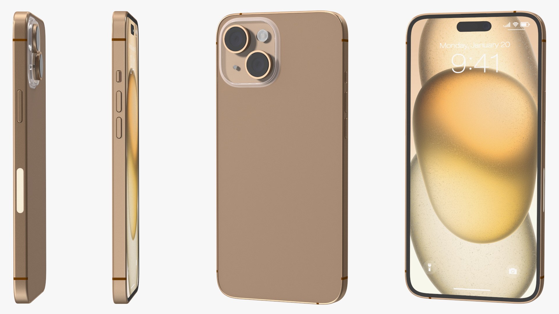 Smartphone Brown Dual SIM Model - TurboSquid 2141451