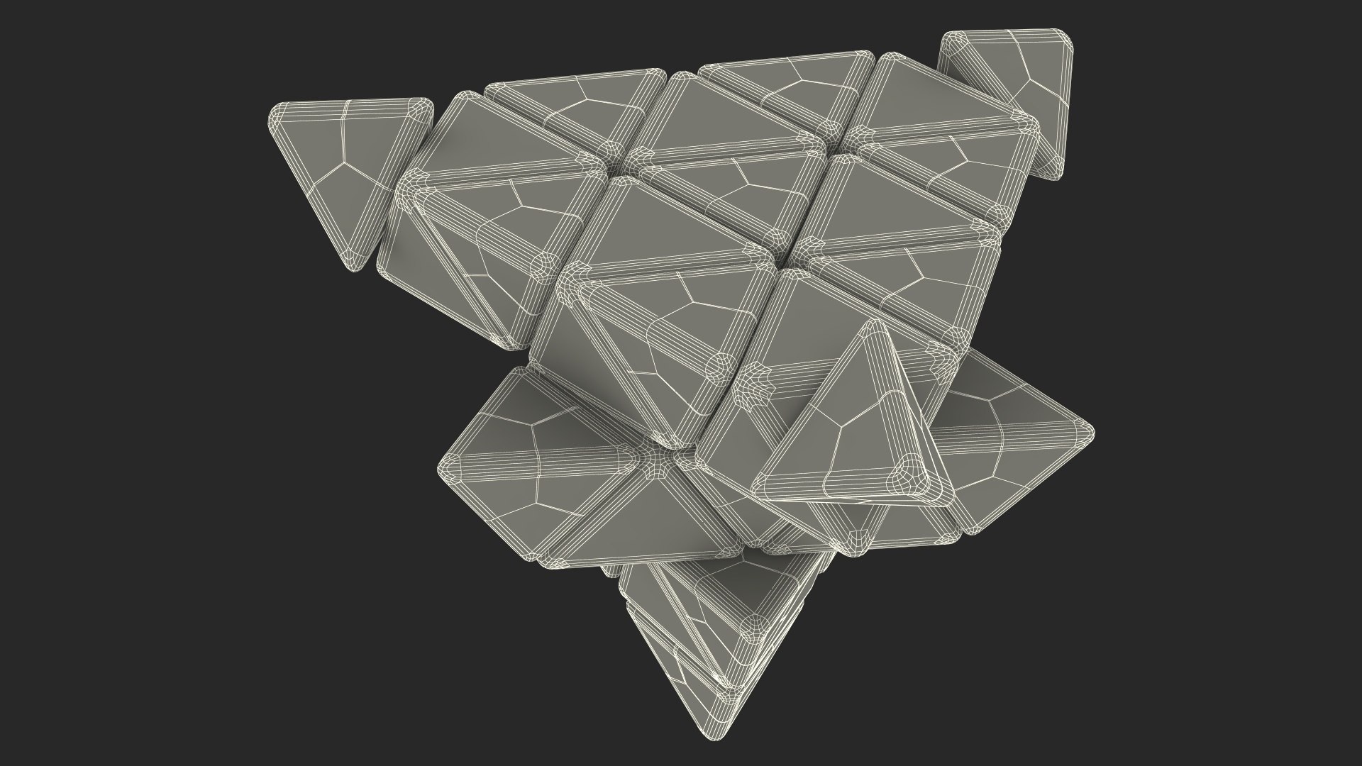 3D 3x3 Pyraminx Cube Magic Twist Model - TurboSquid 2149912