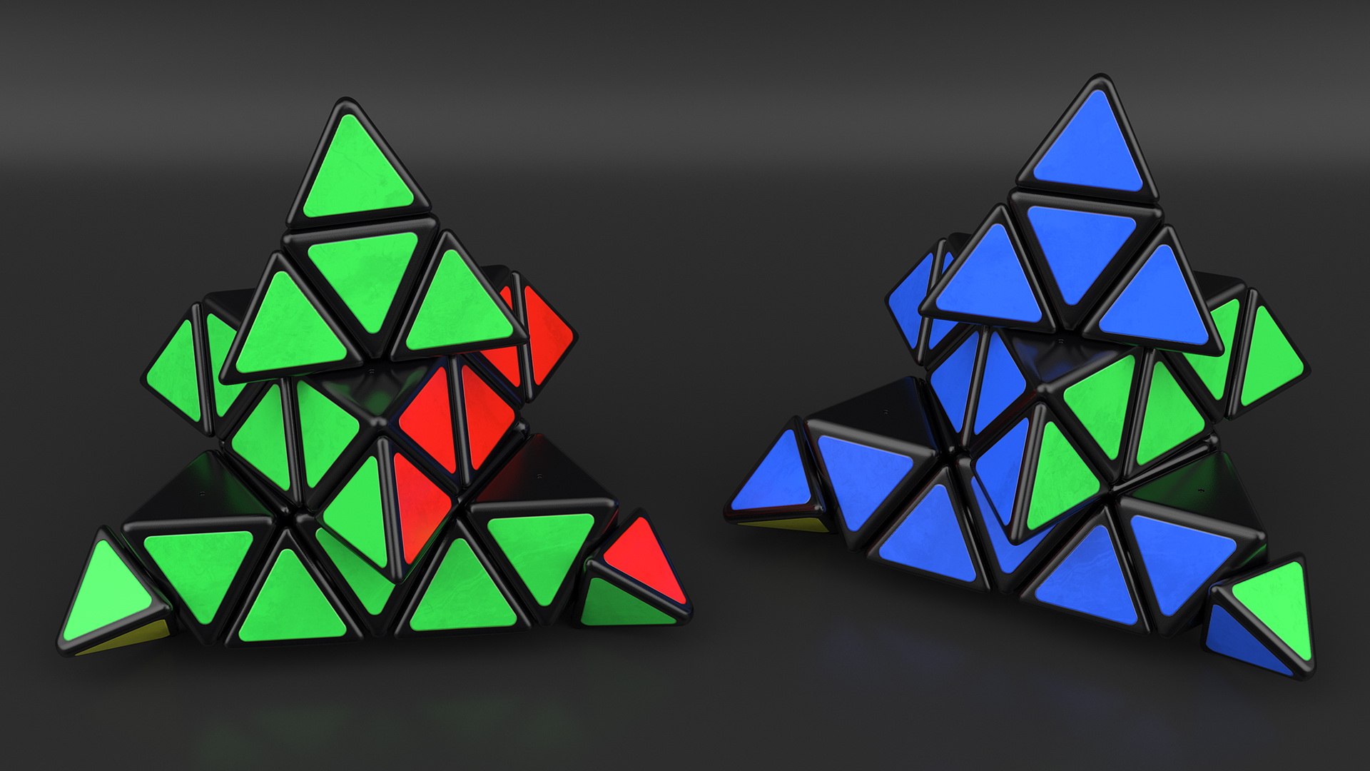 3D 3x3 Pyraminx Cube Magic Twist Model - TurboSquid 2149912
