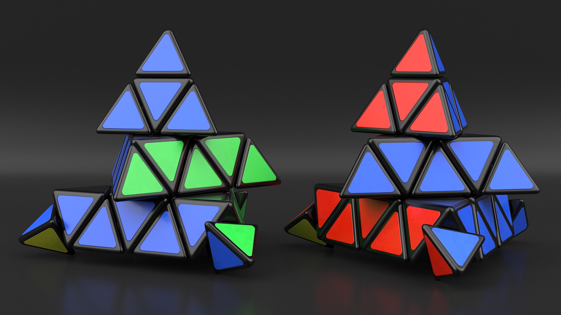 3D 3x3 Pyraminx Cube Magic Twist Model - TurboSquid 2149912