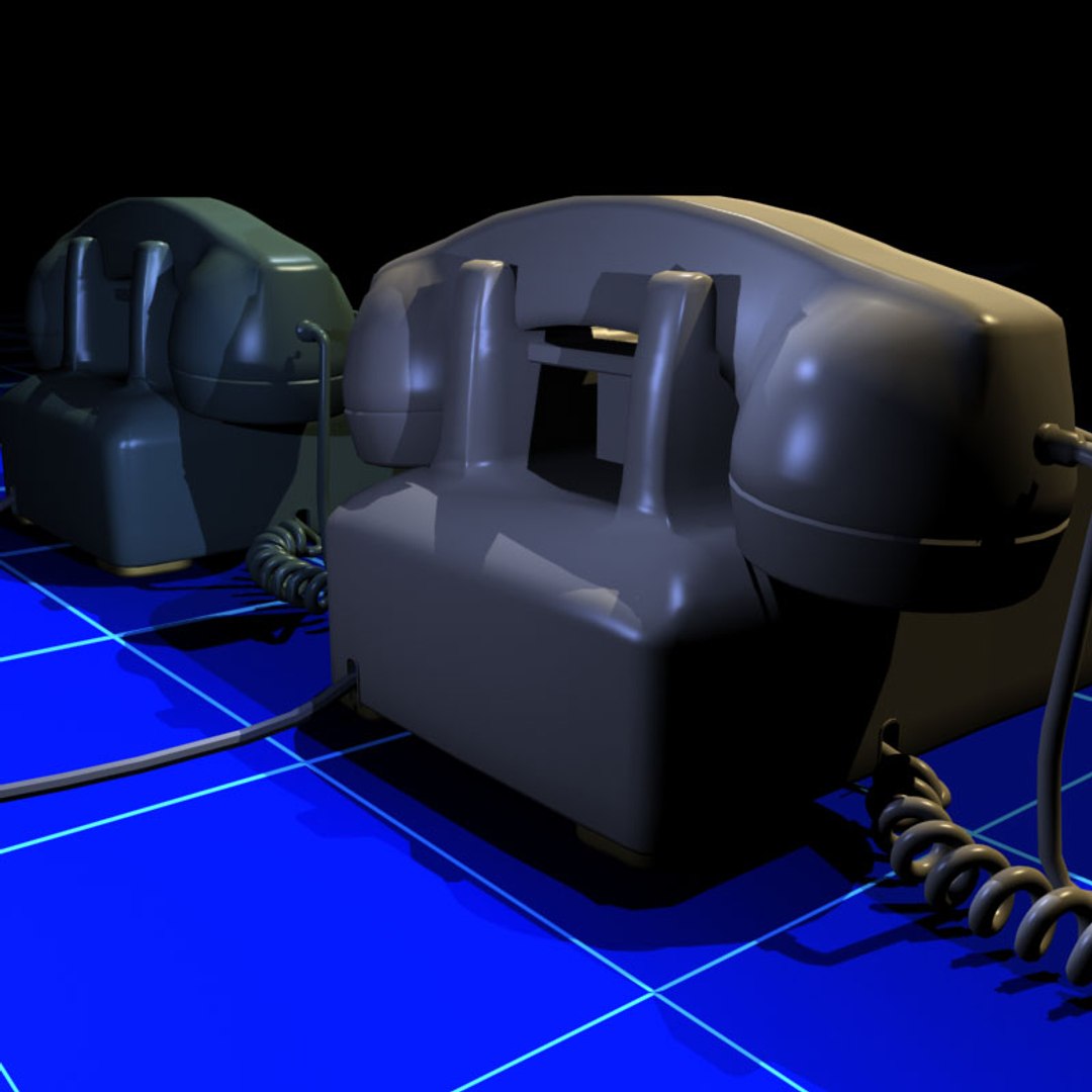 Touchtone Phone Vintage 01 3d Model