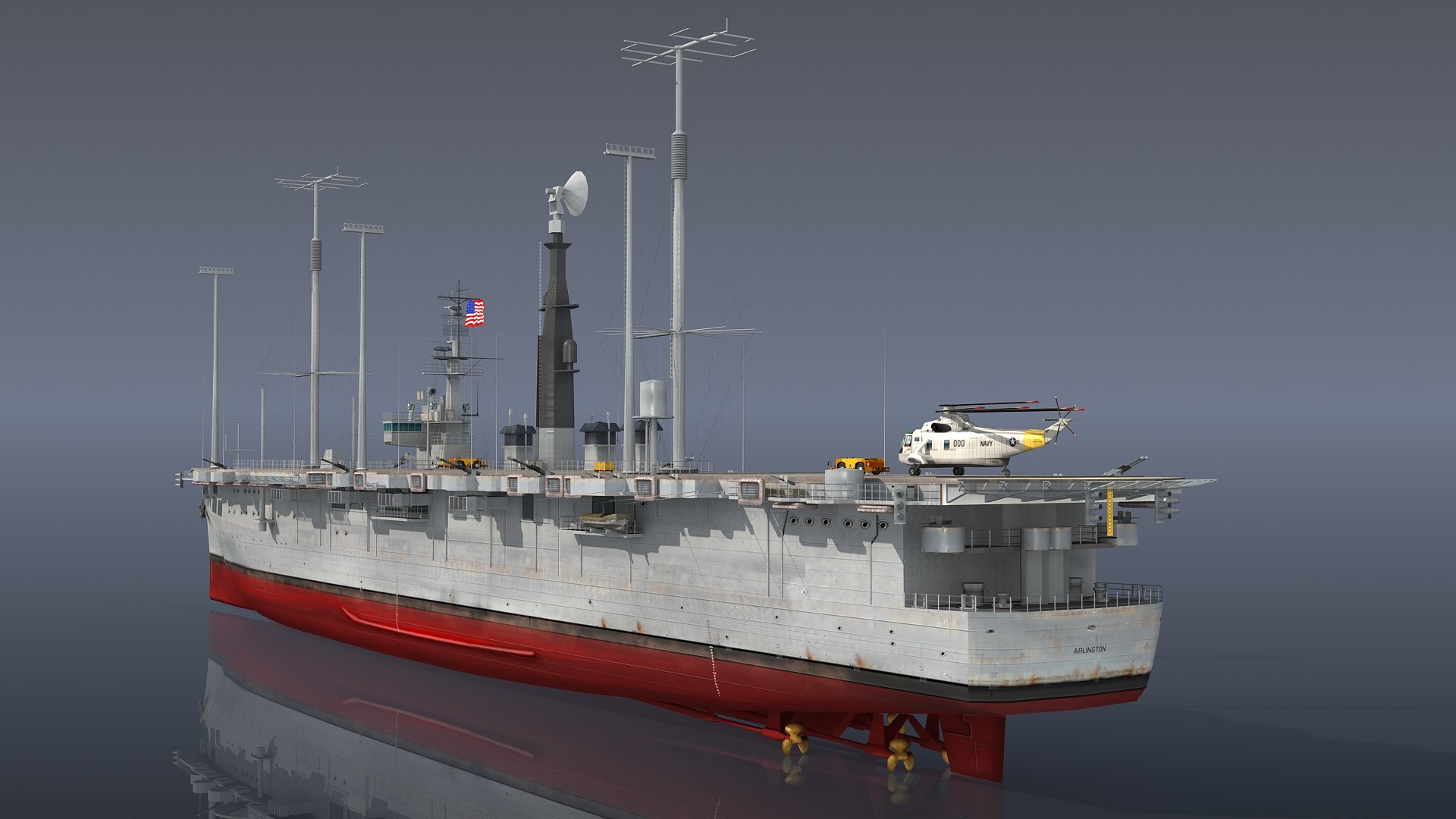 USS Arlington AGMR-2 3D Model - TurboSquid 2096804