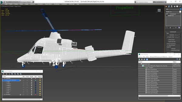 3D Synchropter Helicopter Rigged model - TurboSquid 1808201