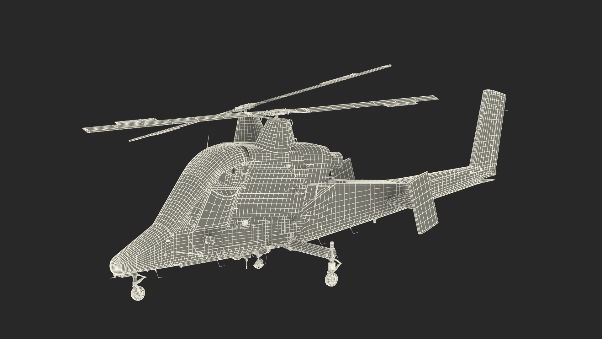3D Synchropter Helicopter Rigged Model - TurboSquid 1808201