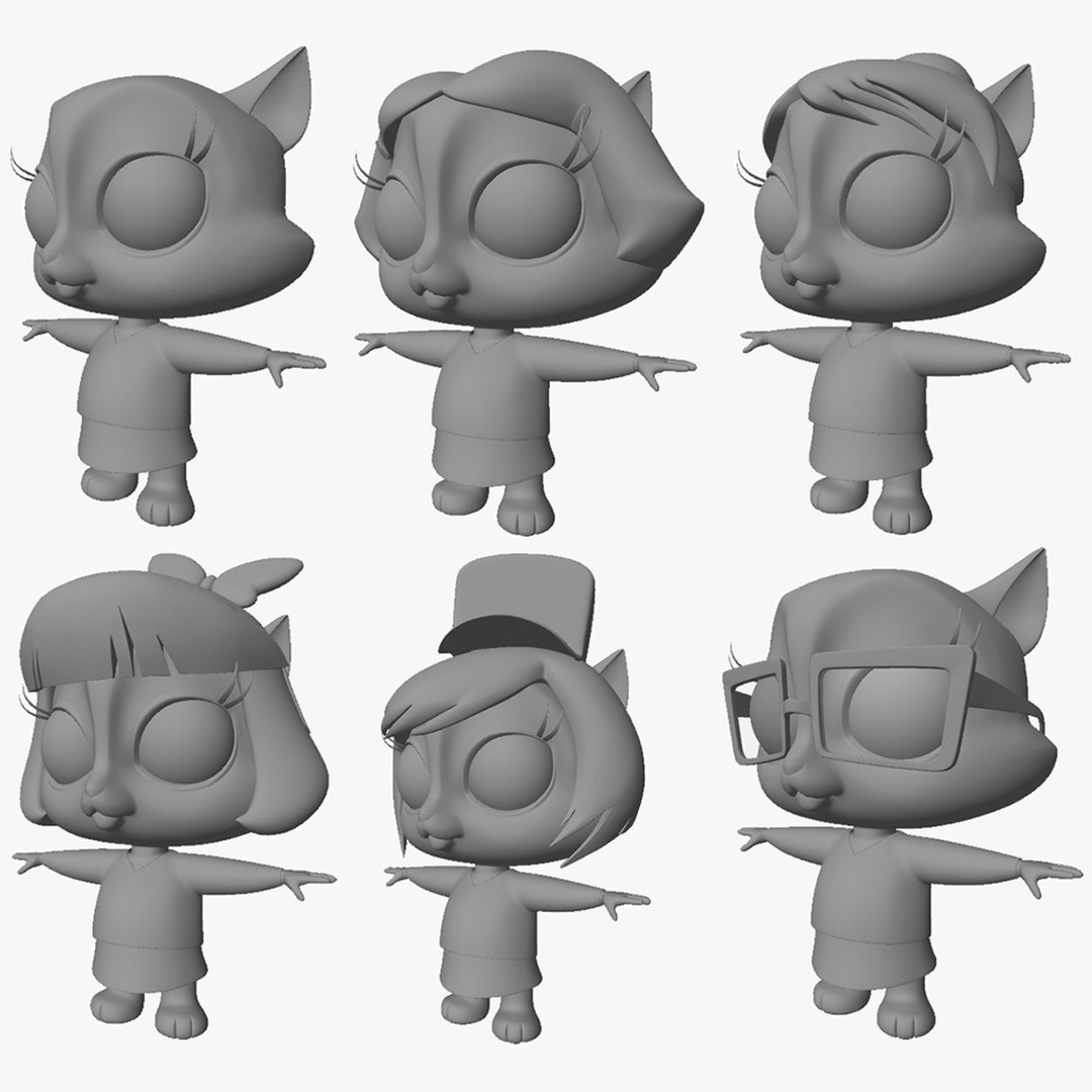 Cartoon Character With Accessories 3D - TurboSquid 2273204