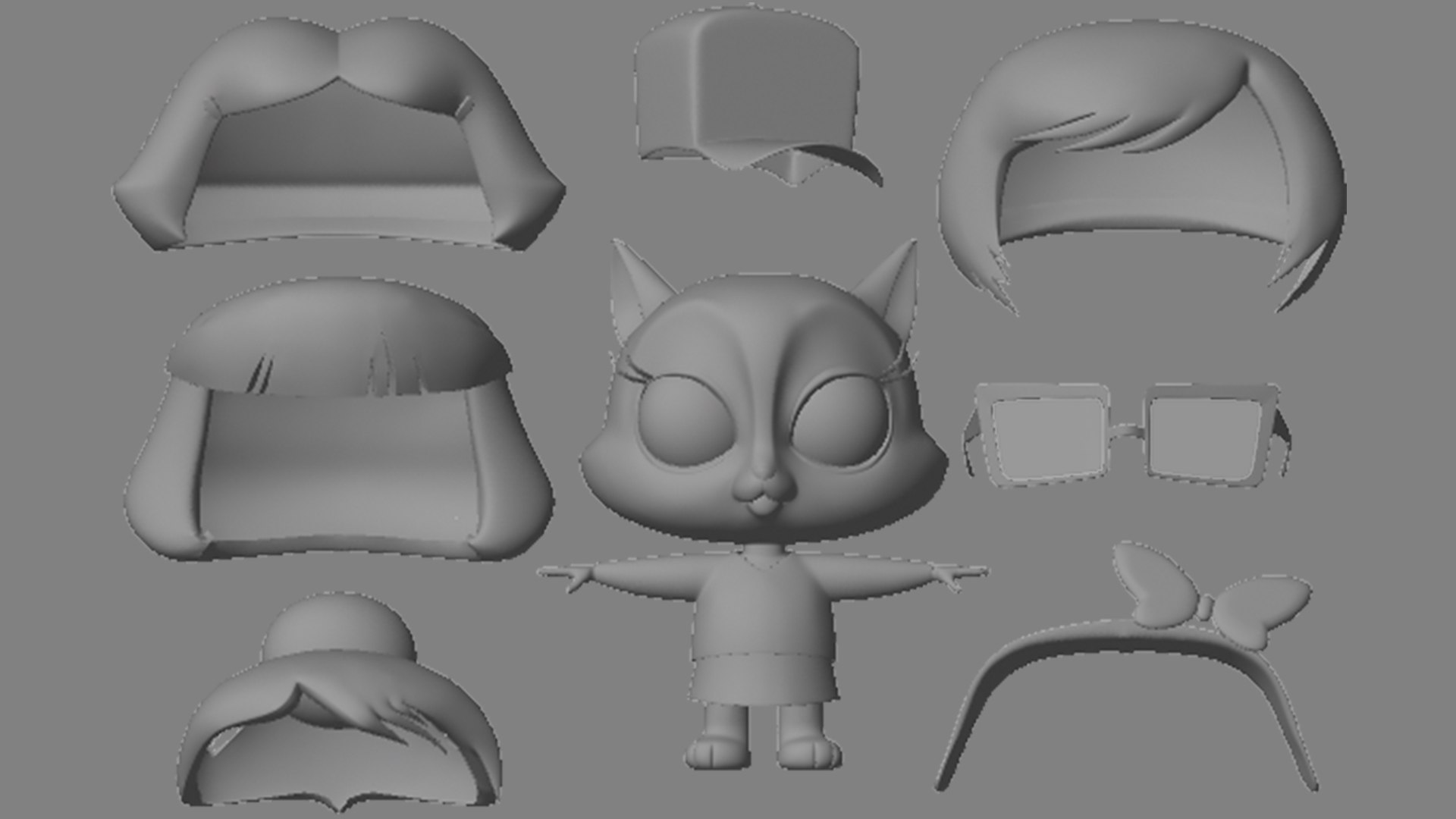 Cartoon Character With Accessories 3D - TurboSquid 2273204