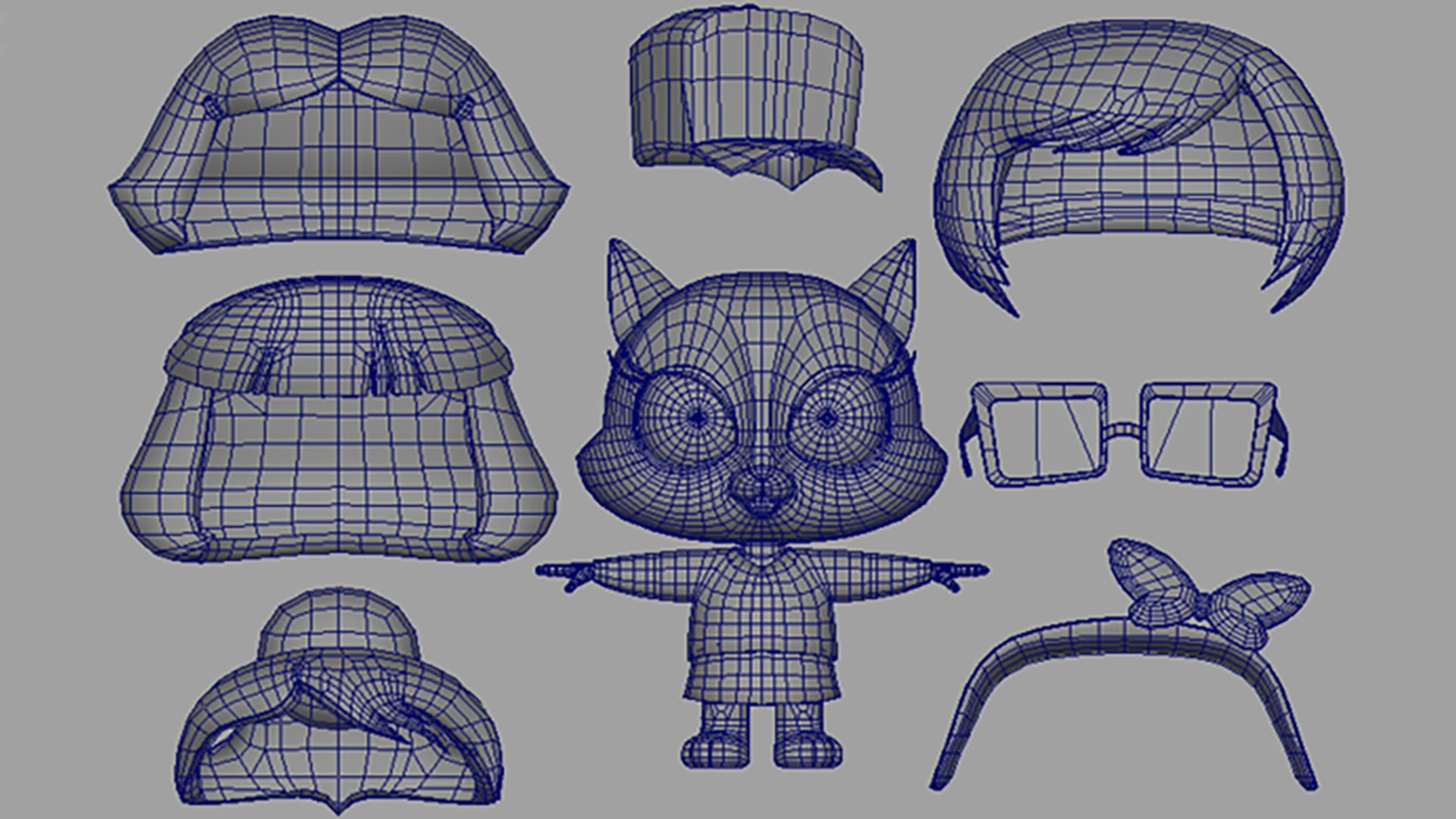 Cartoon Character With Accessories 3D - TurboSquid 2273204