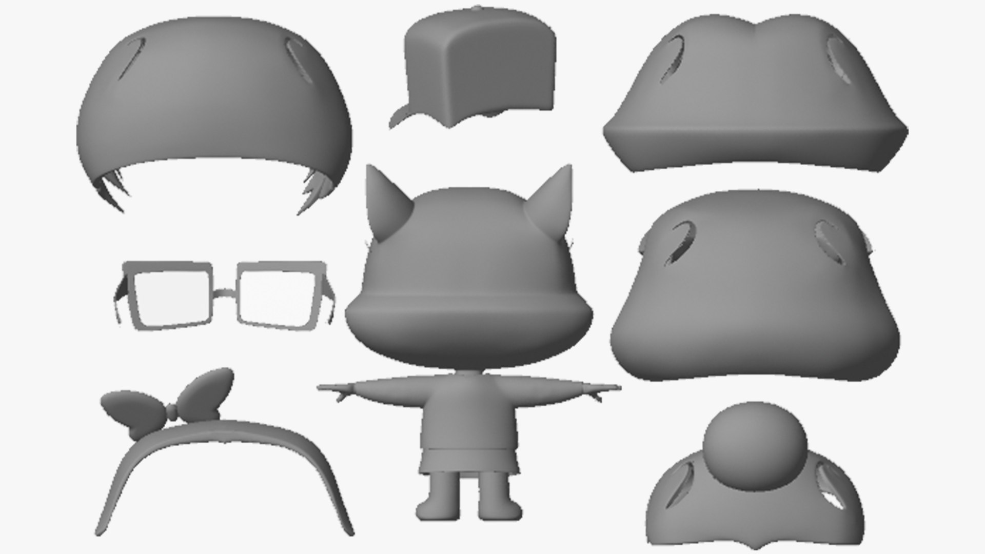 Cartoon Character With Accessories 3D - TurboSquid 2273204