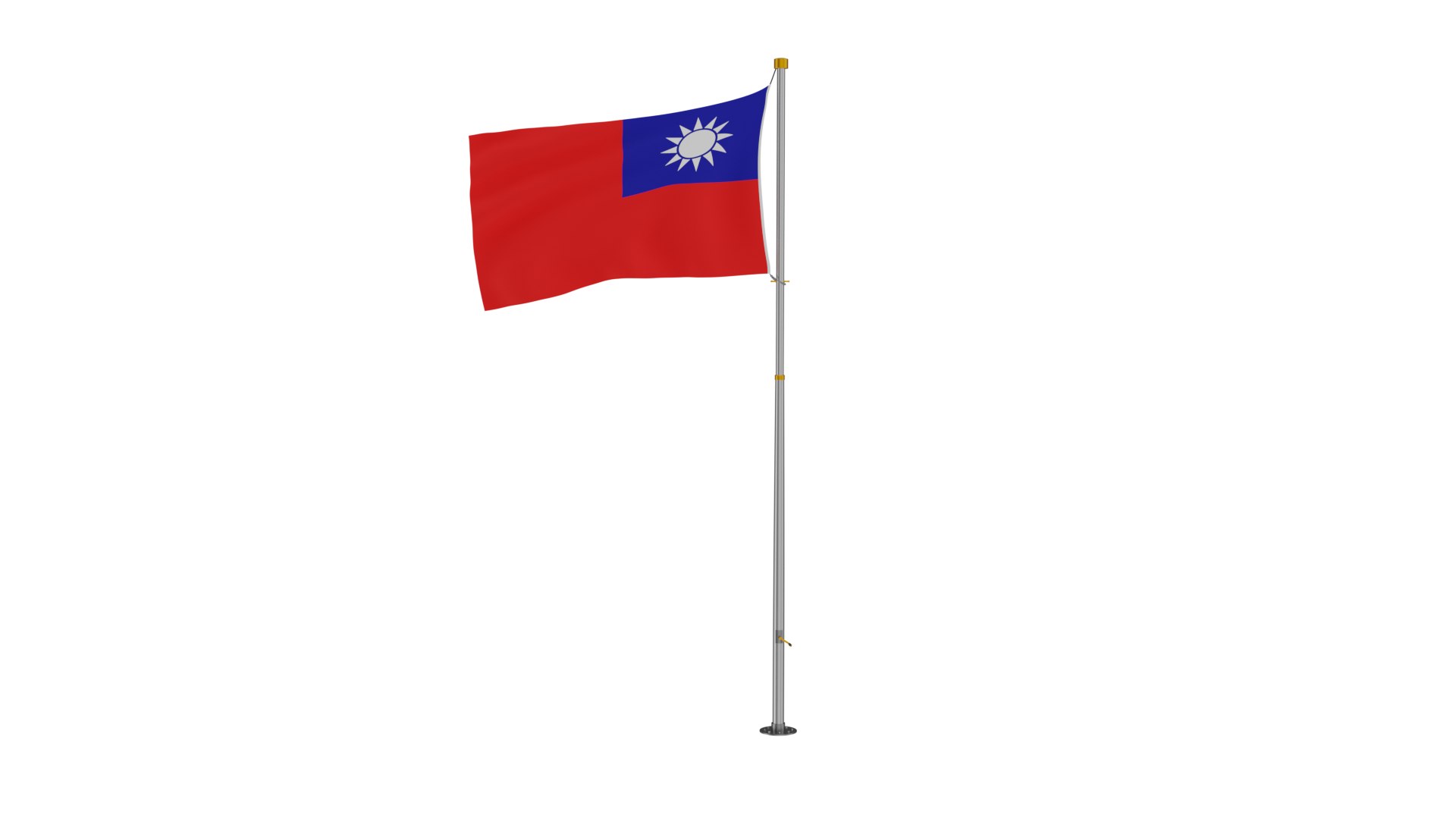 Pole Flag Taiwan - Republic Of China 3D Model - TurboSquid 2287382