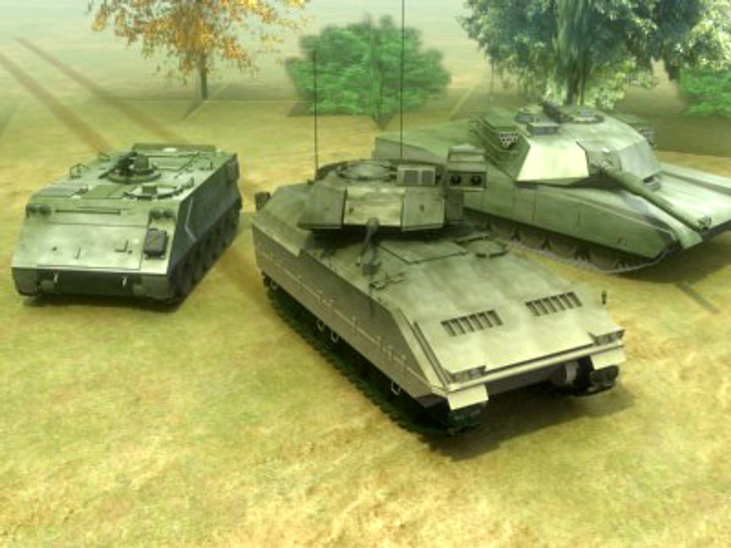 army vehicles abrams 3d model