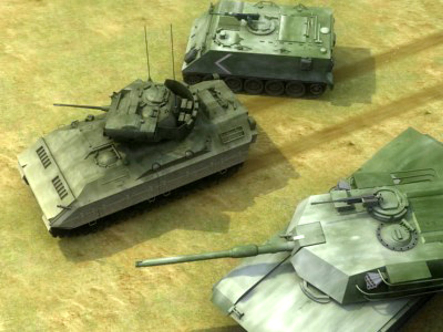 army vehicles abrams 3d model