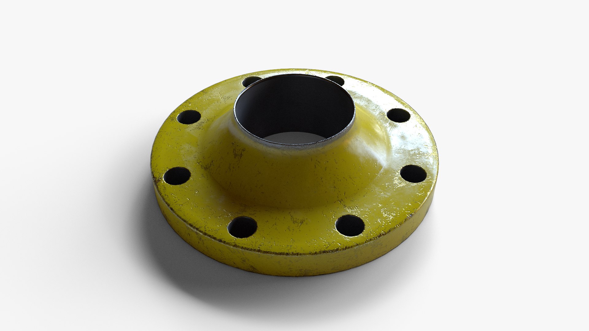 Flange DN100 YELLOW Model - TurboSquid 2036159