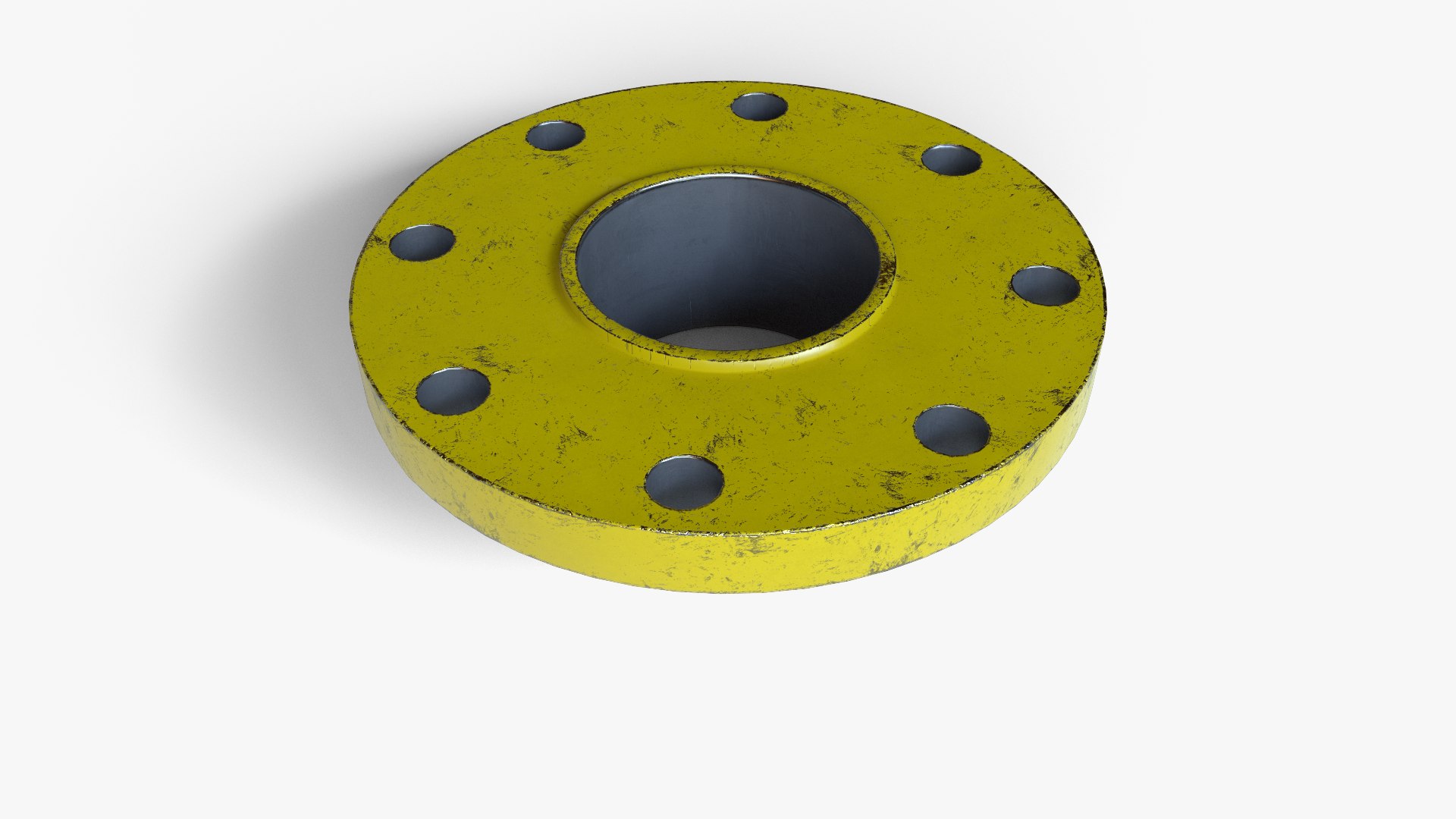 Flange DN100 YELLOW Model - TurboSquid 2036159