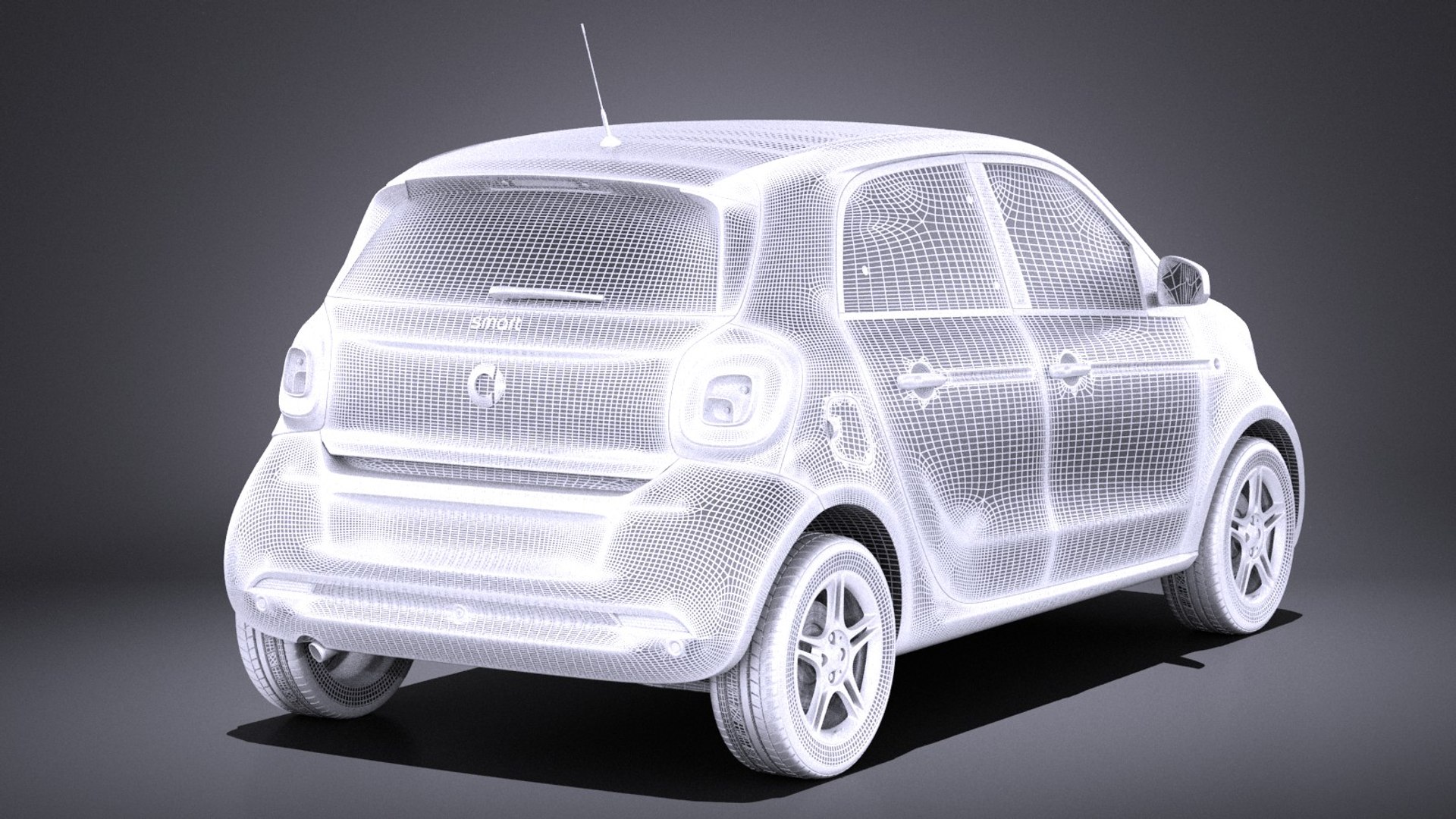 2016 Smart Forfour 3D Model - TurboSquid 1235655