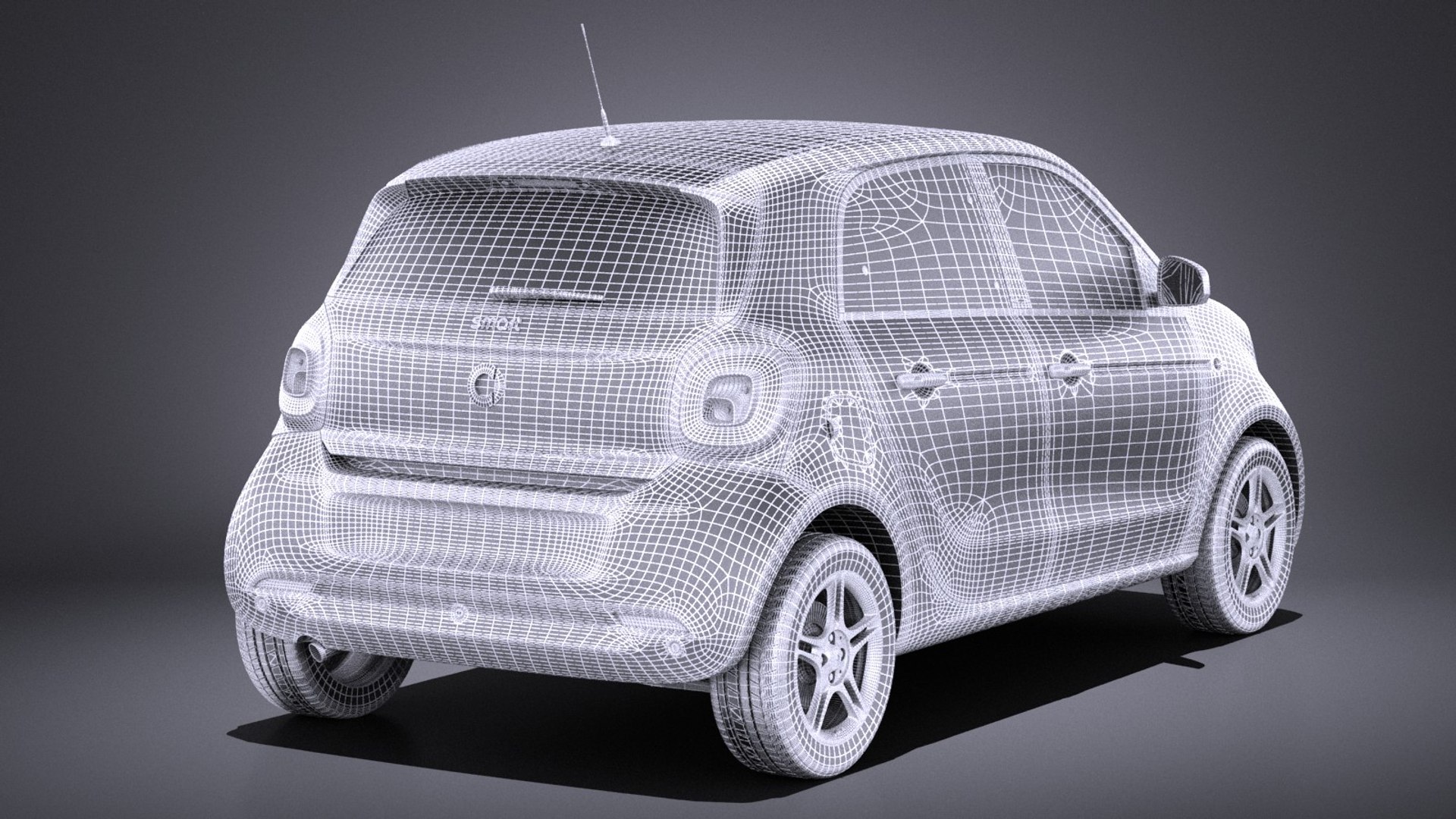 2016 Smart Forfour 3D Model - TurboSquid 1235655