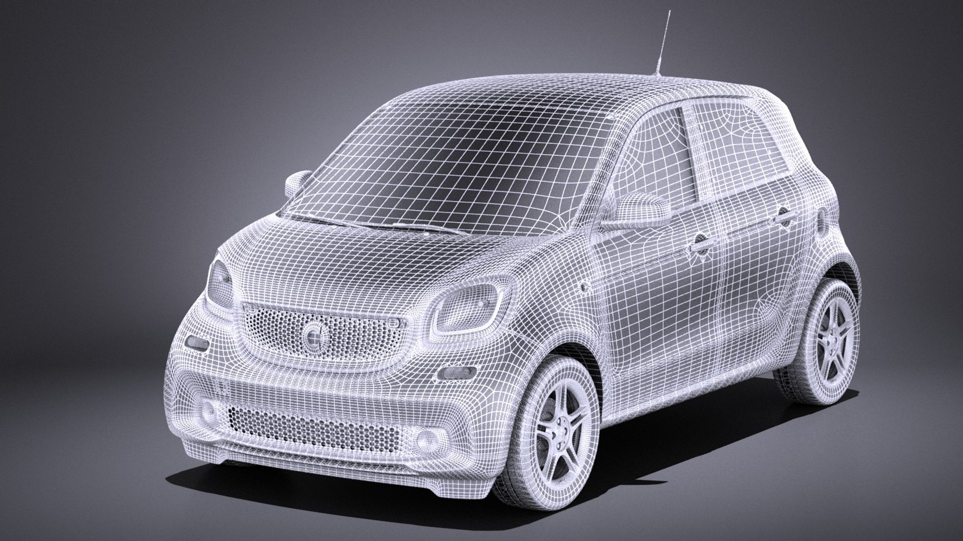 2016 Smart Forfour 3D Model - TurboSquid 1235655