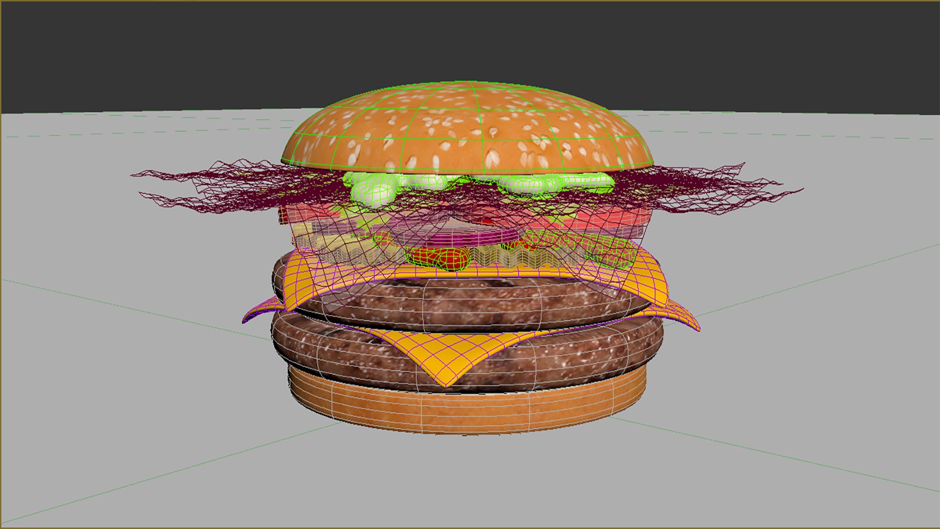 3D Burger Beef Hamburger model - TurboSquid 2047578