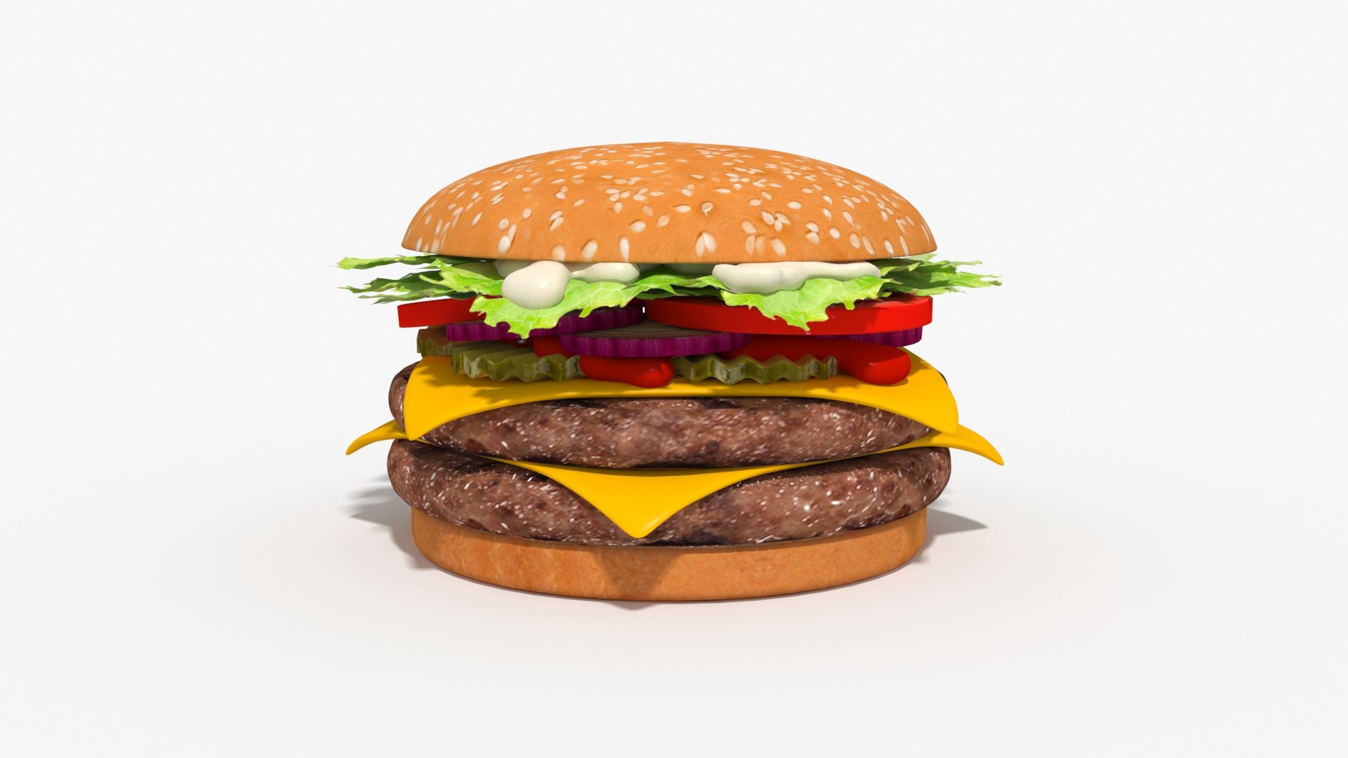3D Burger Beef Hamburger model - TurboSquid 2047578