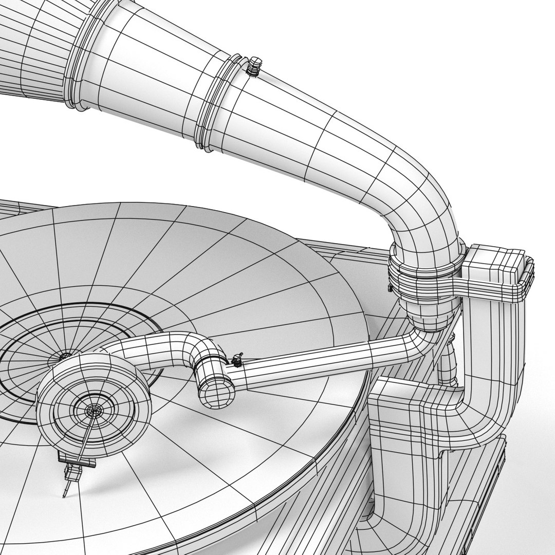 3d Model Gramophone Vinyl