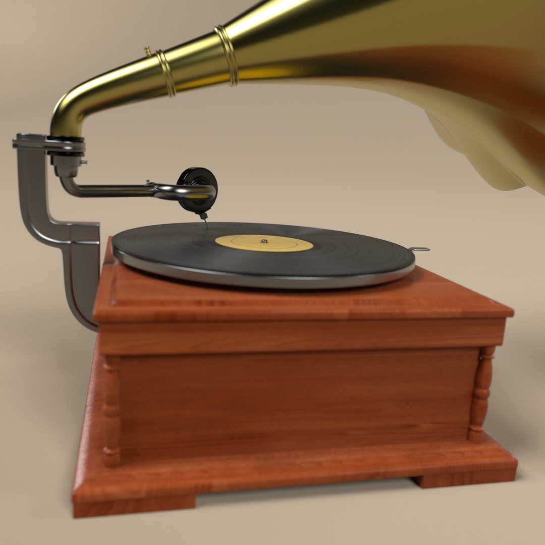 3d Model Gramophone Vinyl