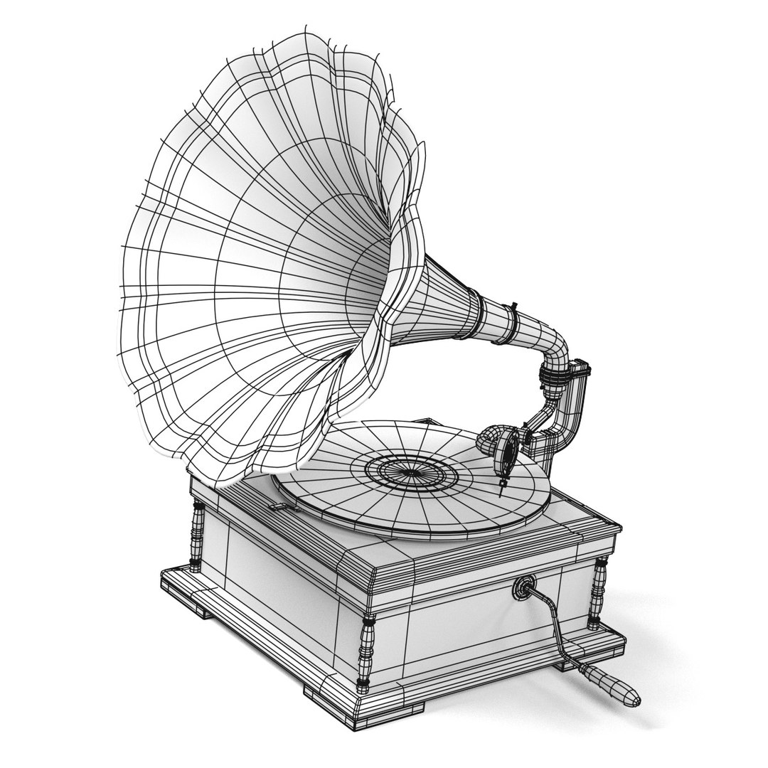 3d Model Gramophone Vinyl