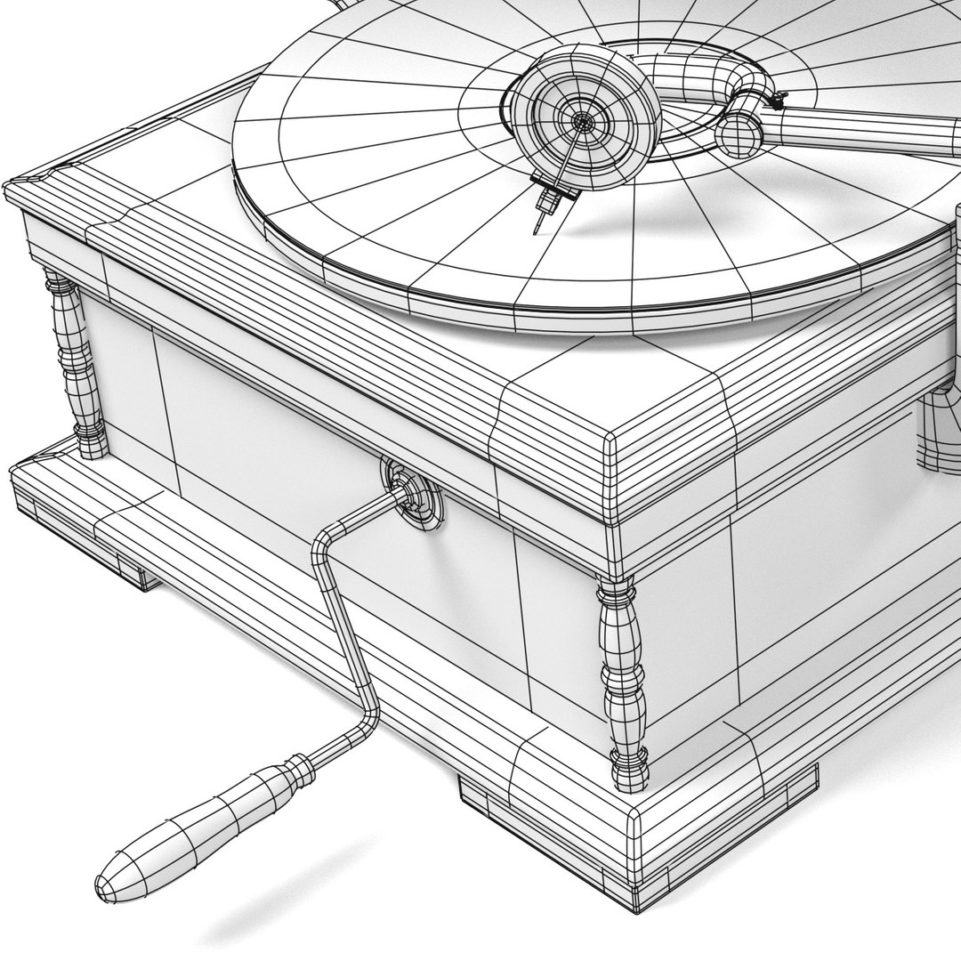 3d Model Gramophone Vinyl