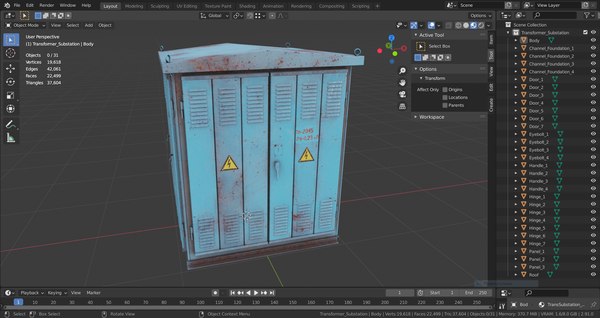 3D model transformer substation - TurboSquid 1676391