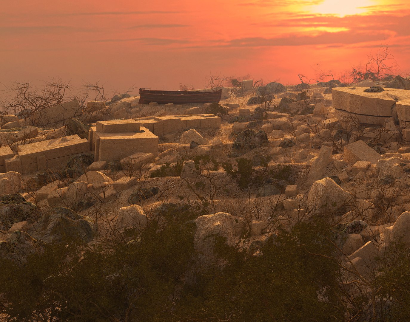 3D Model Portara Temple Of Apollon Naxos Gate - TurboSquid 1830975