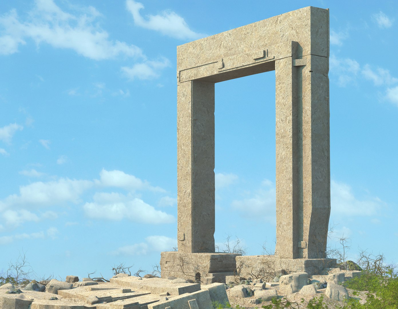 3D Model Portara Temple Of Apollon Naxos Gate - TurboSquid 1830975