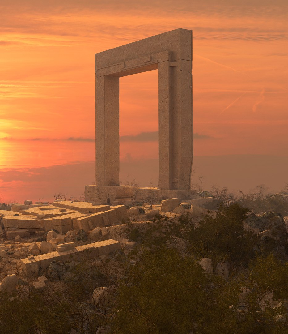 3D Model Portara Temple Of Apollon Naxos Gate - TurboSquid 1830975
