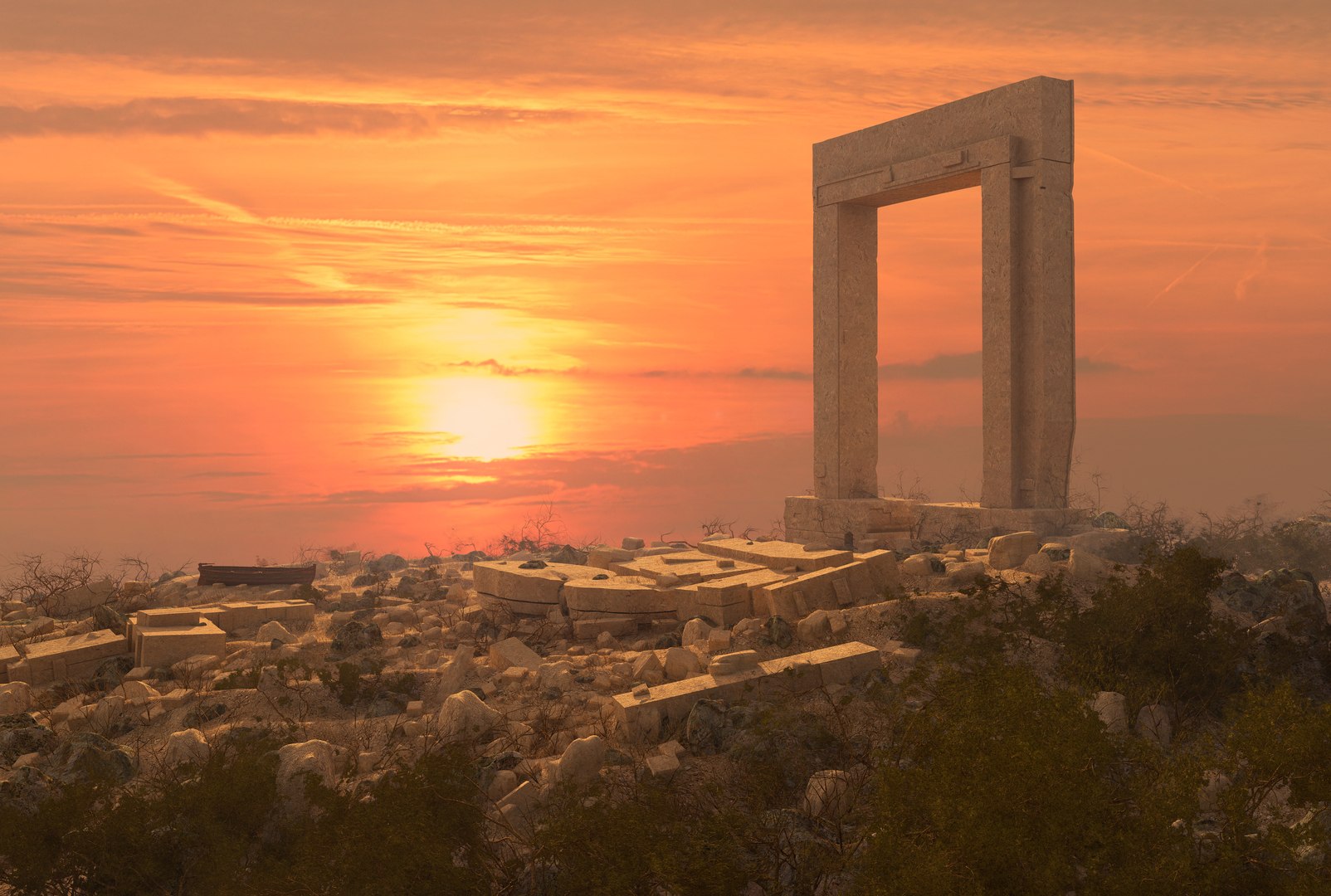 3D Model Portara Temple Of Apollon Naxos Gate - TurboSquid 1830975