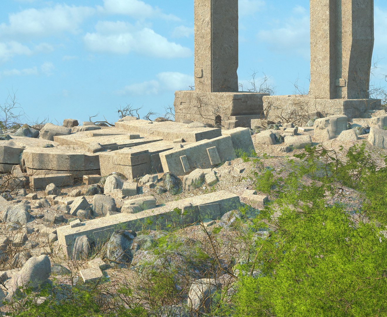 3D Model Portara Temple Of Apollon Naxos Gate - TurboSquid 1830975