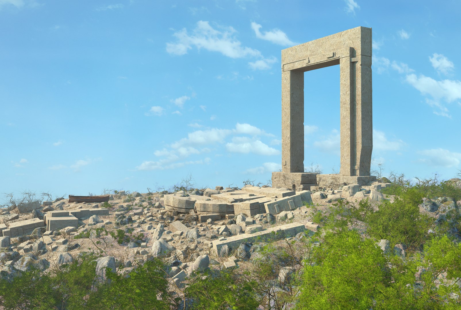 3D model Portara Temple of Apollon Naxos Gate - TurboSquid 1830975