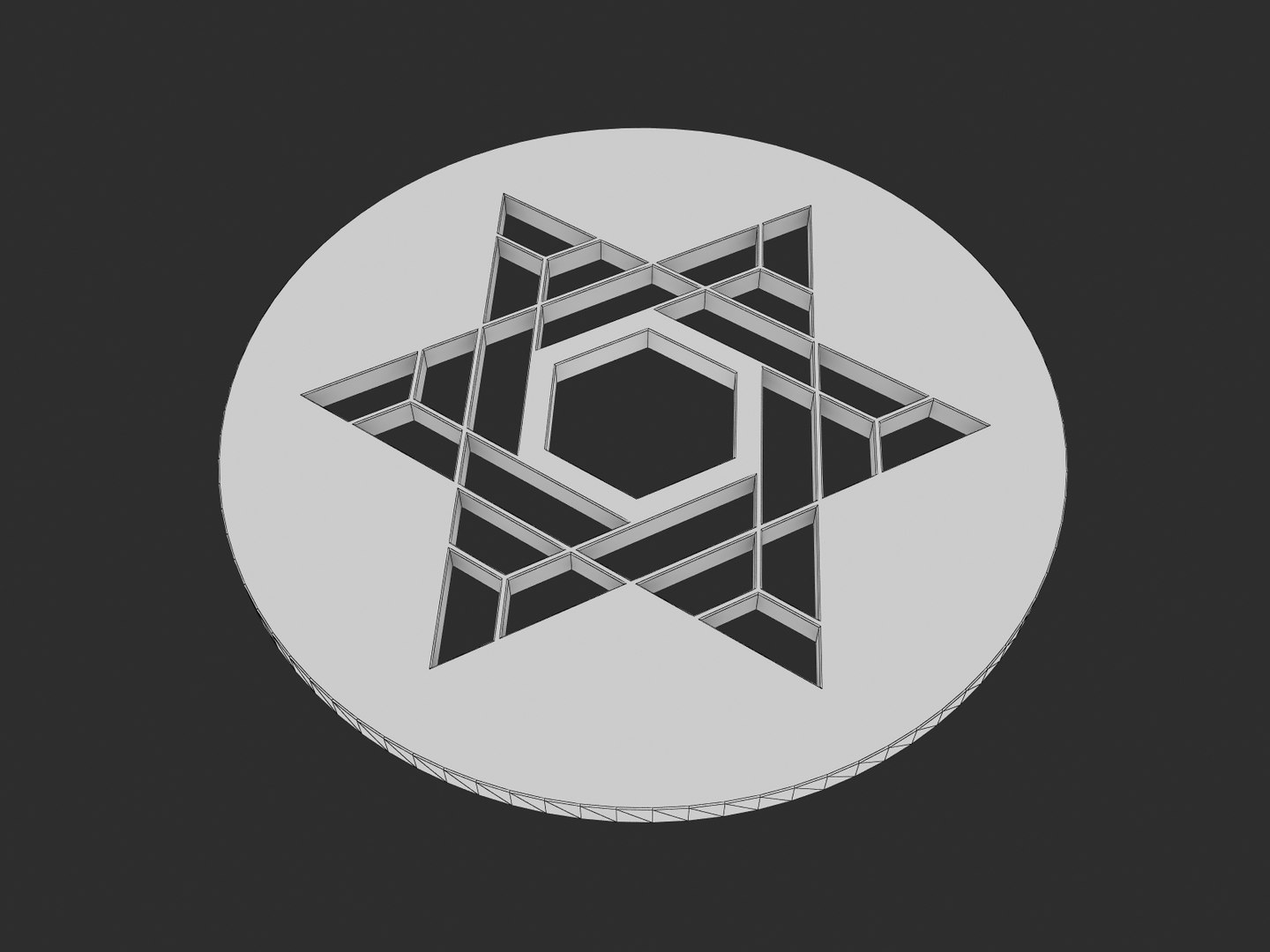 Star david medallion model - TurboSquid 1429672