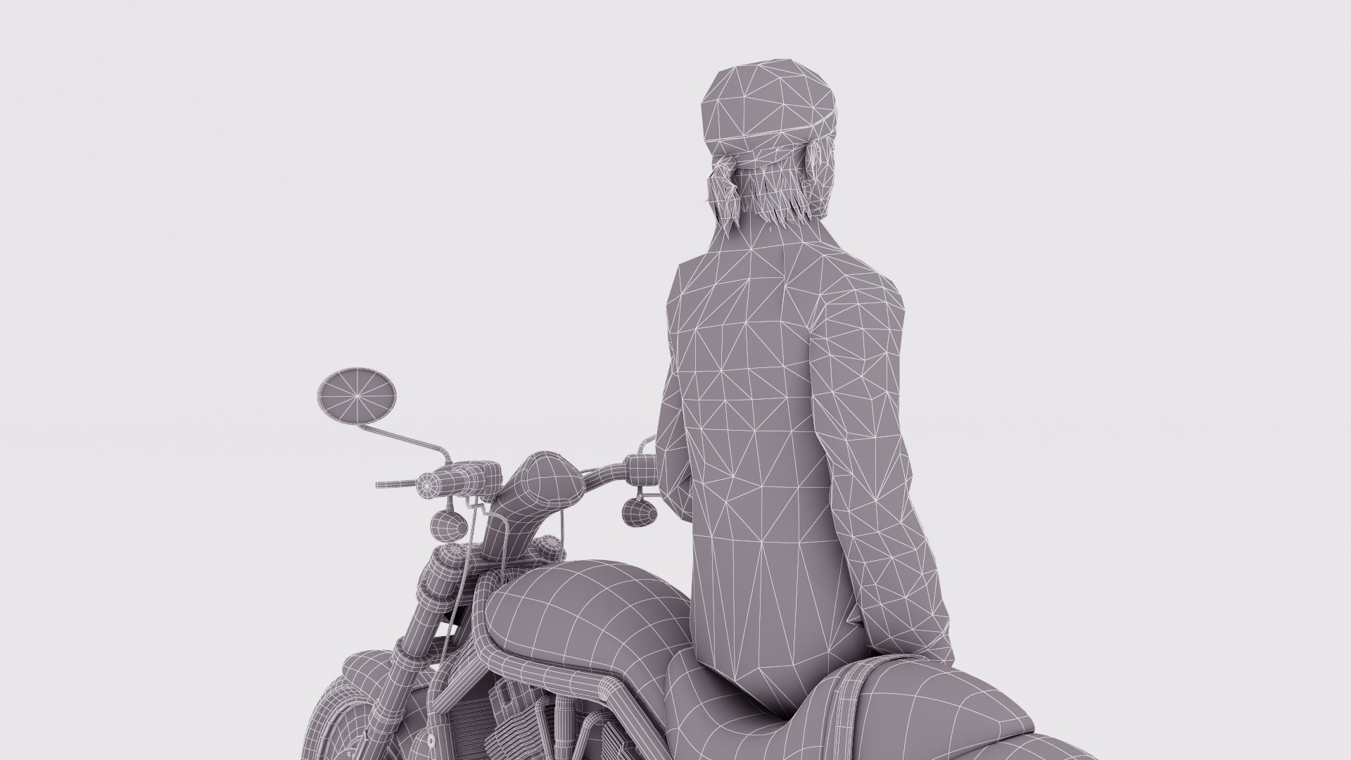 3D Chopper Biker 4 Model - TurboSquid 1981104