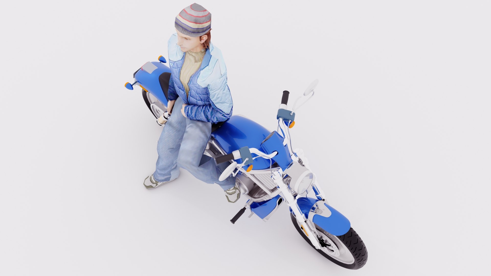 3D Chopper Biker 4 Model - TurboSquid 1981104