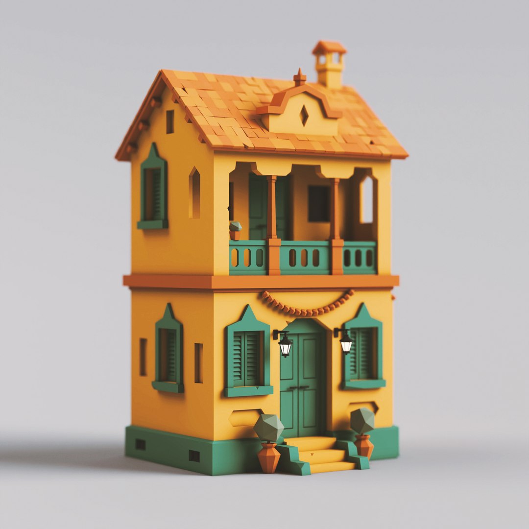Low Poly Asian House 01 3D Model - TurboSquid 2464698