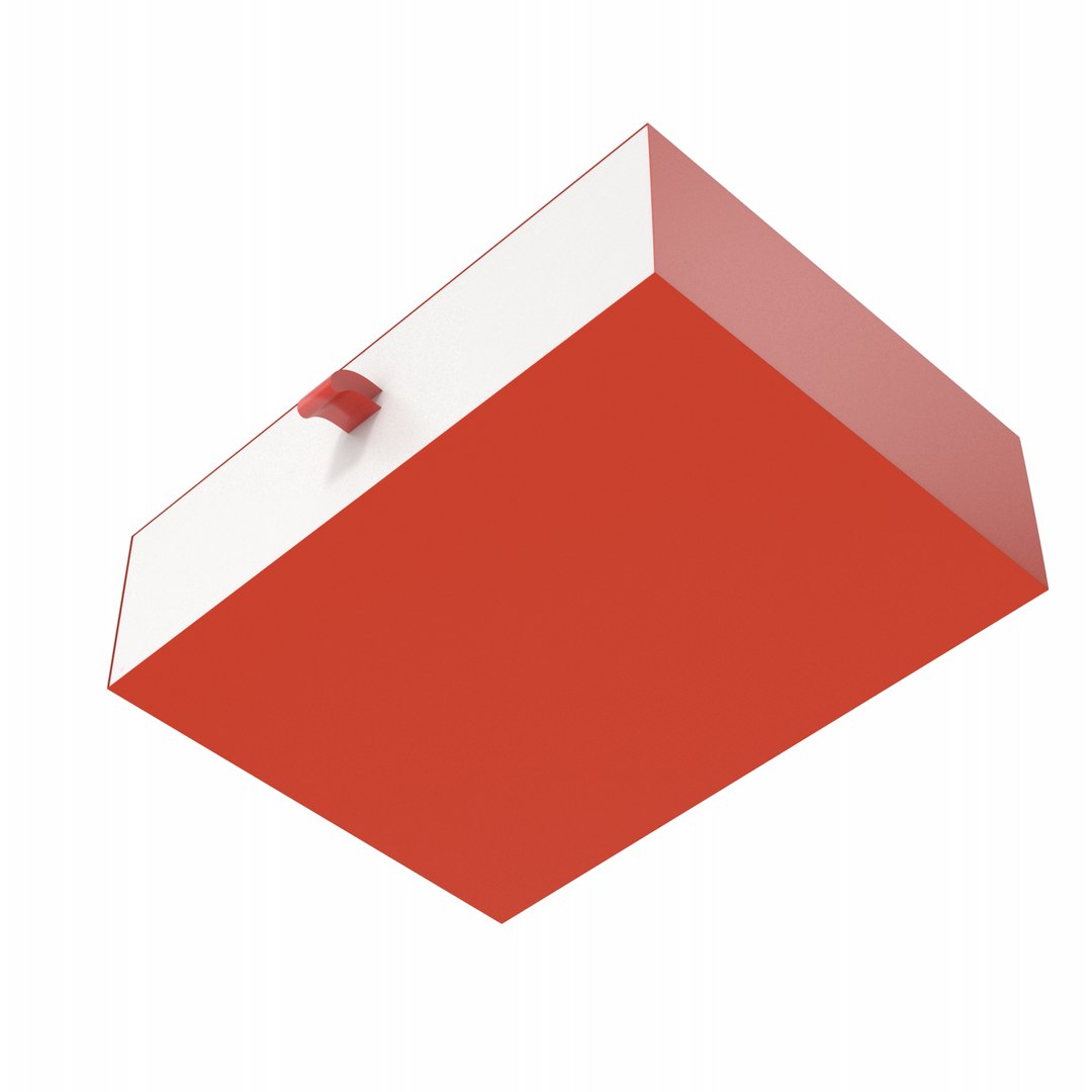 3D Red Box Package With Handle - TurboSquid 2188620