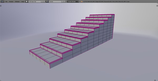 3D simple wood floor stairs model - TurboSquid 1214177