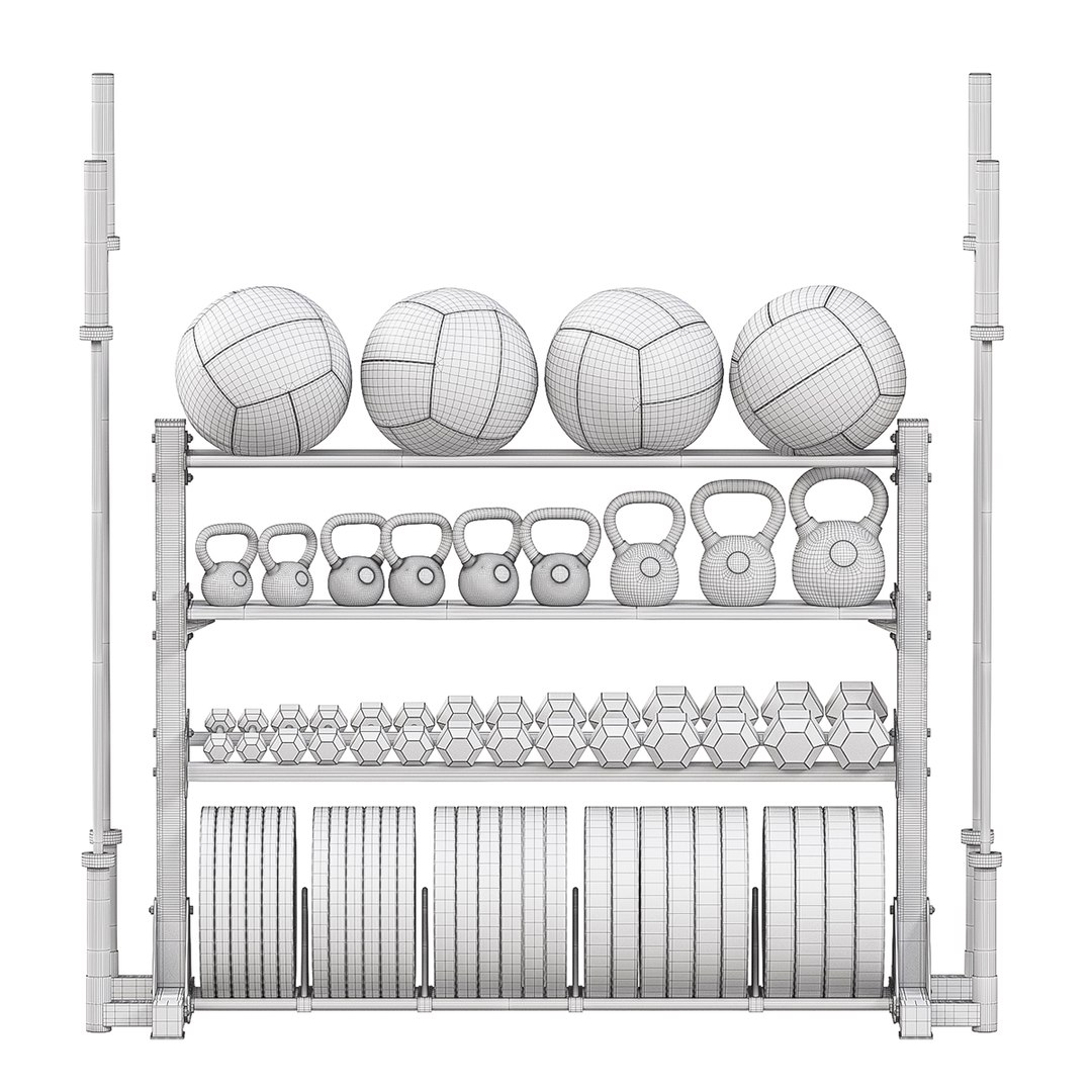3D weight storage rack - TurboSquid 1566522