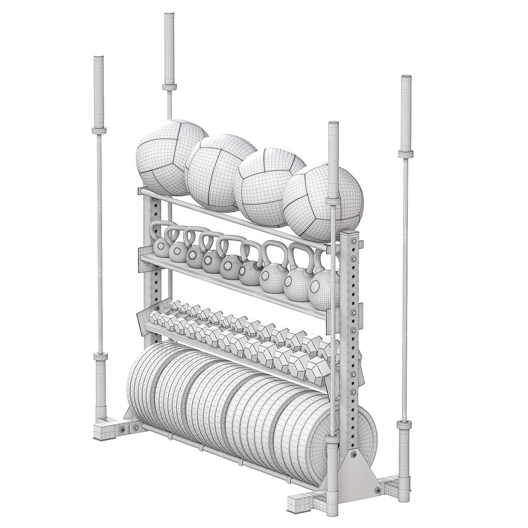 3D weight storage rack - TurboSquid 1566522