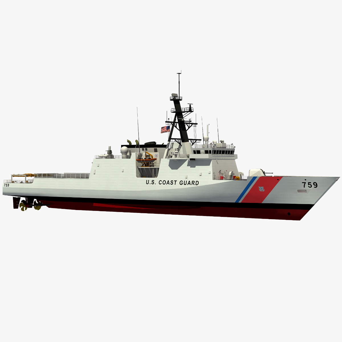 USCGC CALHOUN LEGEND CLASS US CUTTER-COAST GUARD3D模型 - TurboSquid 1965919