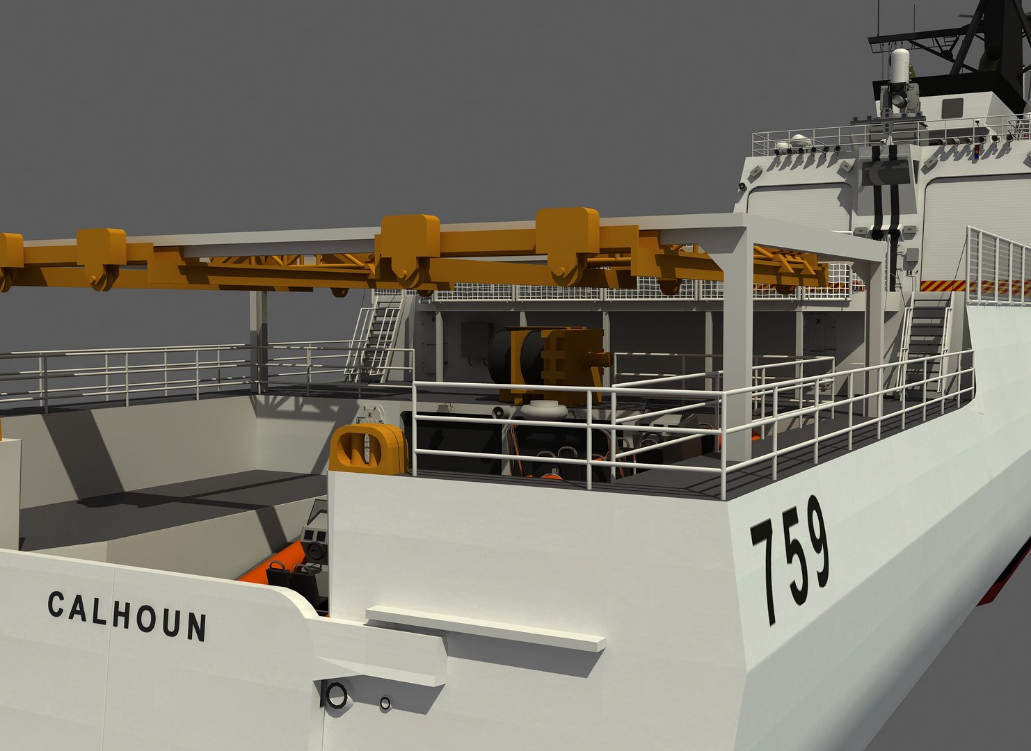 3D Model USCGC CALHOUN LEGEND CLASS US CUTTER-COAST GUARD - TurboSquid ...