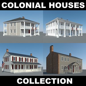 Colonial House 3D Models for Download | TurboSquid
