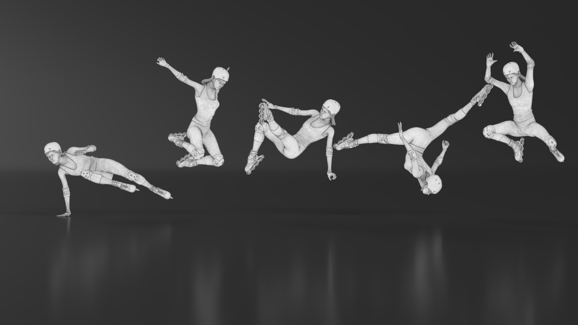 3D Skate Girl 02 Model - TurboSquid 2260650