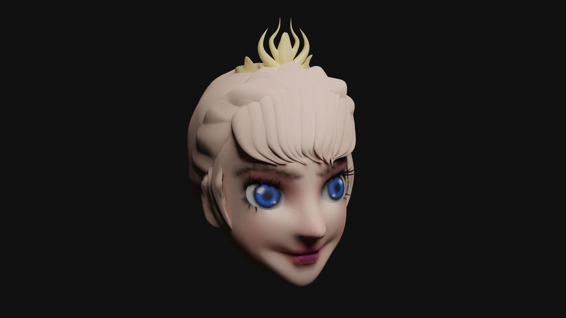 3D Elsa FROZEN head only model - TurboSquid 2057100