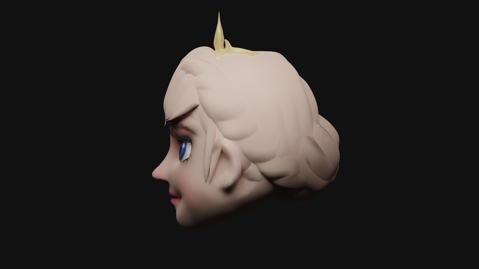 3D Elsa FROZEN head only model - TurboSquid 2057100