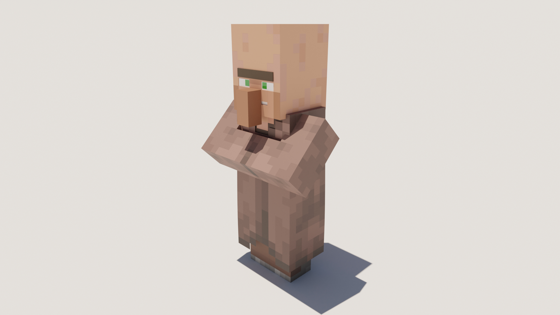 3D Minecraft Villager Rigged Model - TurboSquid 2156832